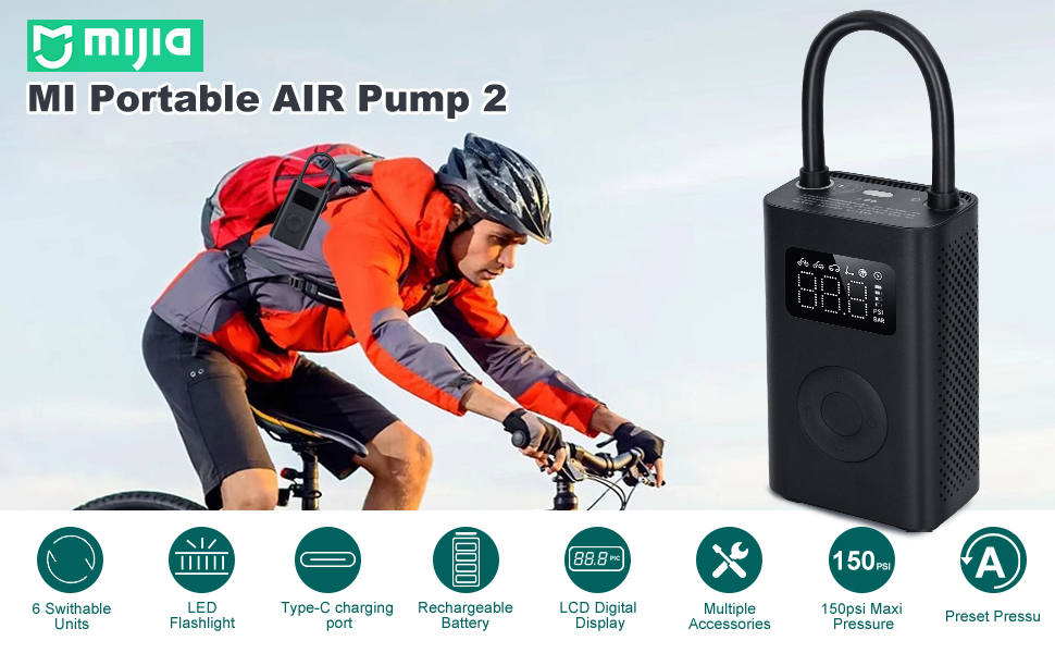 XIAOMI MIJIA PORTABLE AIR PUMP 2: Il COMPRESSORE PORTATILE ancora più potente! – Tech Best Deals